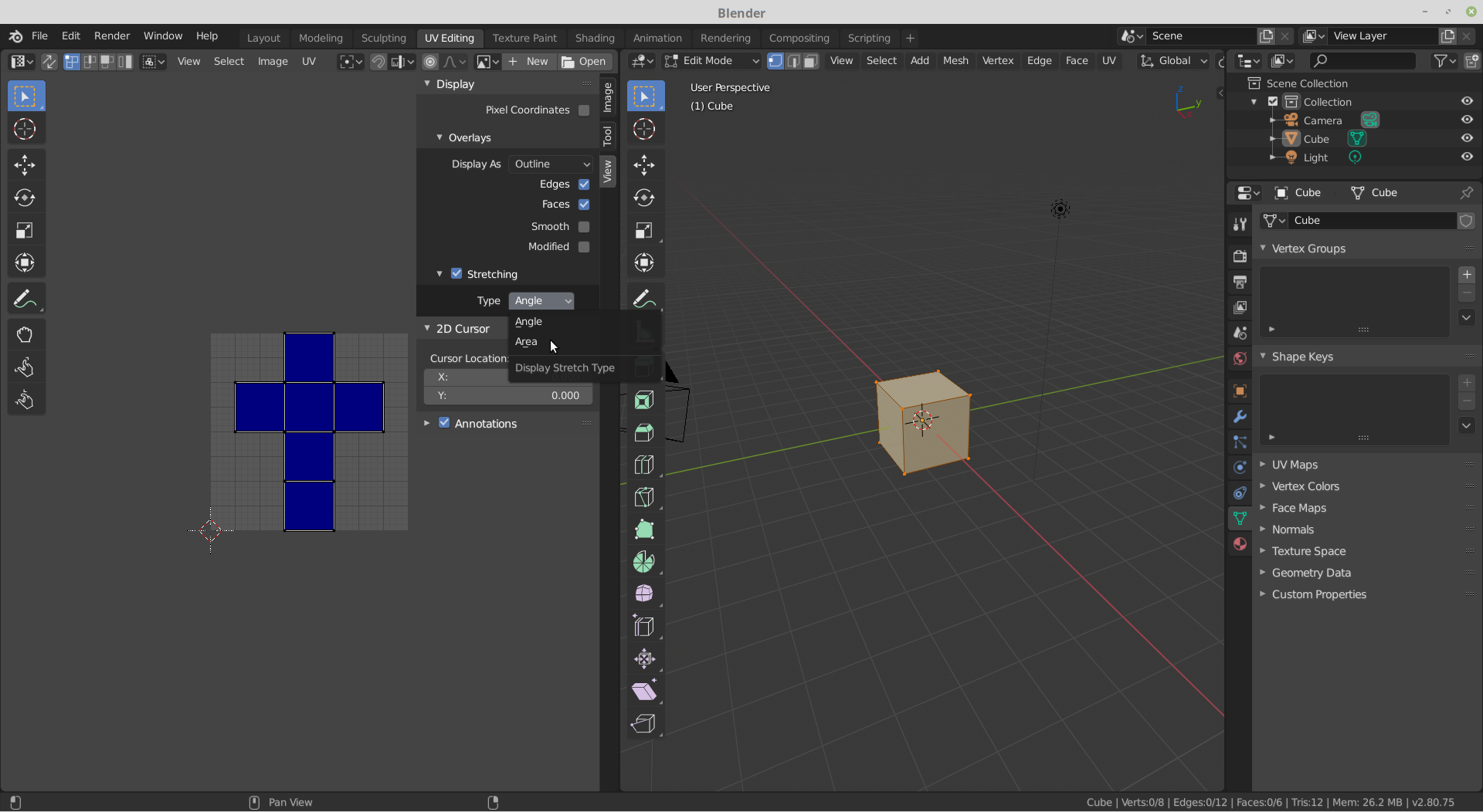 Can't find stretching heat map overlay on Blender 2.8 - CG Cookie