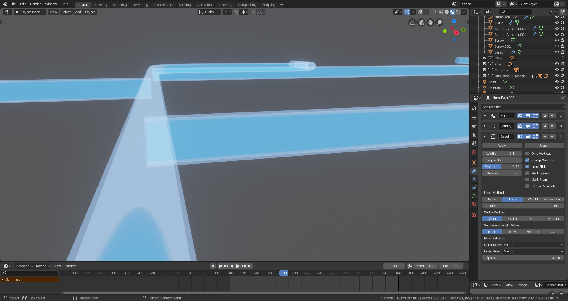Animate geometry of a branching curve? - CG Cookie