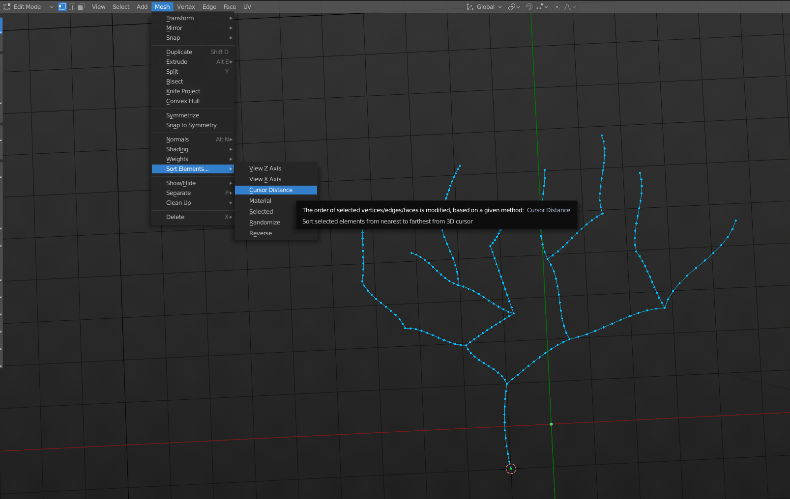 Animate geometry of a branching curve? - CG Cookie