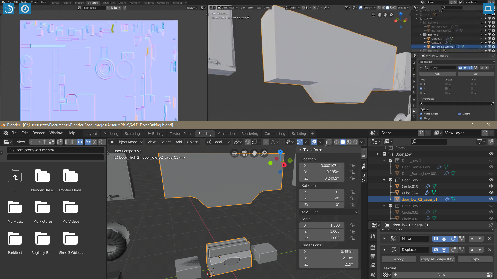 First problem after trying to bake second group of low and high models ...