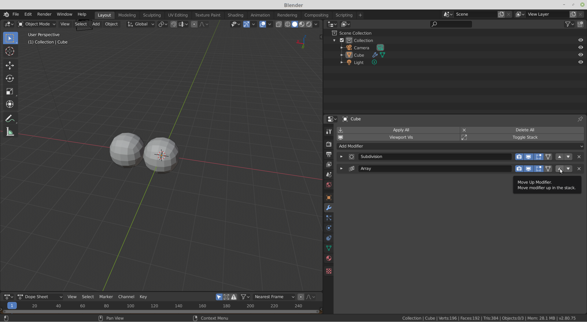 how do i change the order of the modifiers - CG Cookie