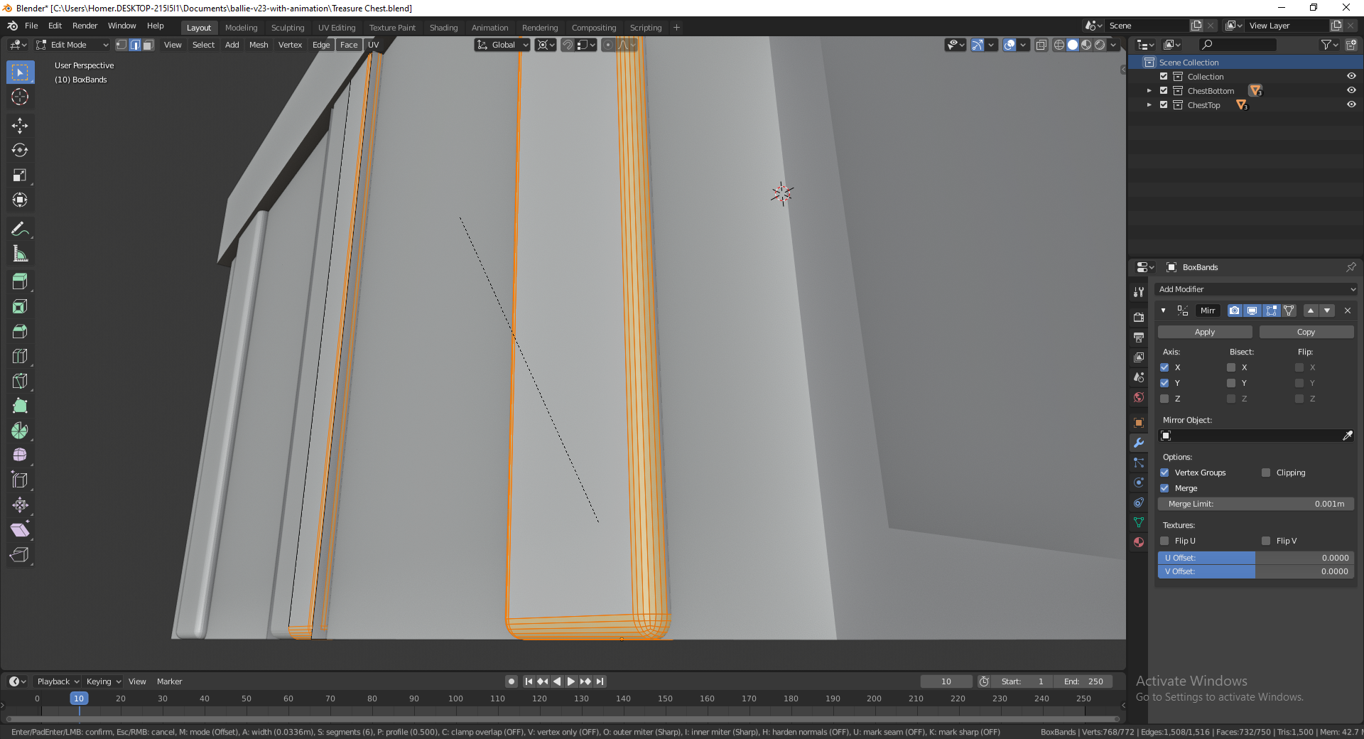 Beveling the Iron Bands - CG Cookie