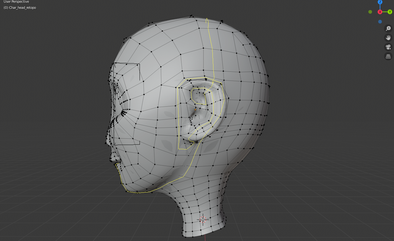 Retopologizing the Ear - CG Cookie