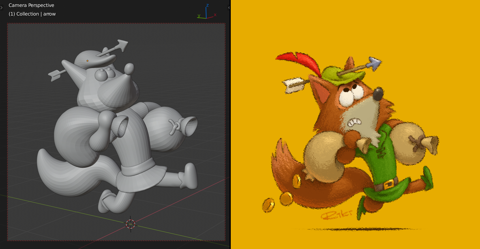 Modeling a cute Robin Hood 3D character in Blender 2.81 - CG Cookie