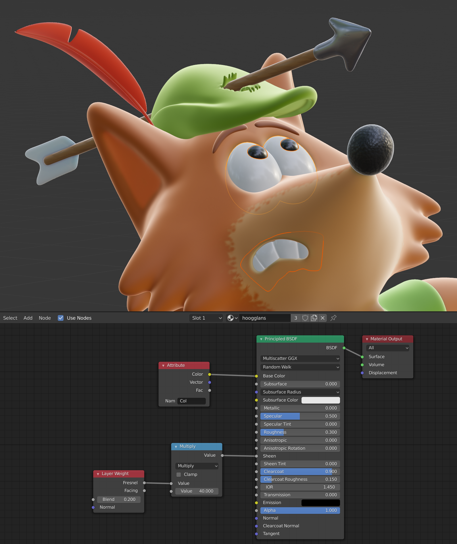 Texturing and Rendering a Cute Robin Hood 3D Character in Blender 2.81 ...