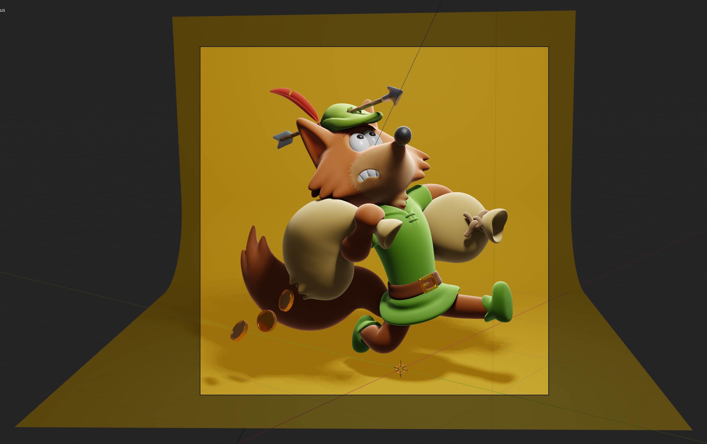Texturing and Rendering a Cute Robin Hood 3D Character in Blender 2.81 ...