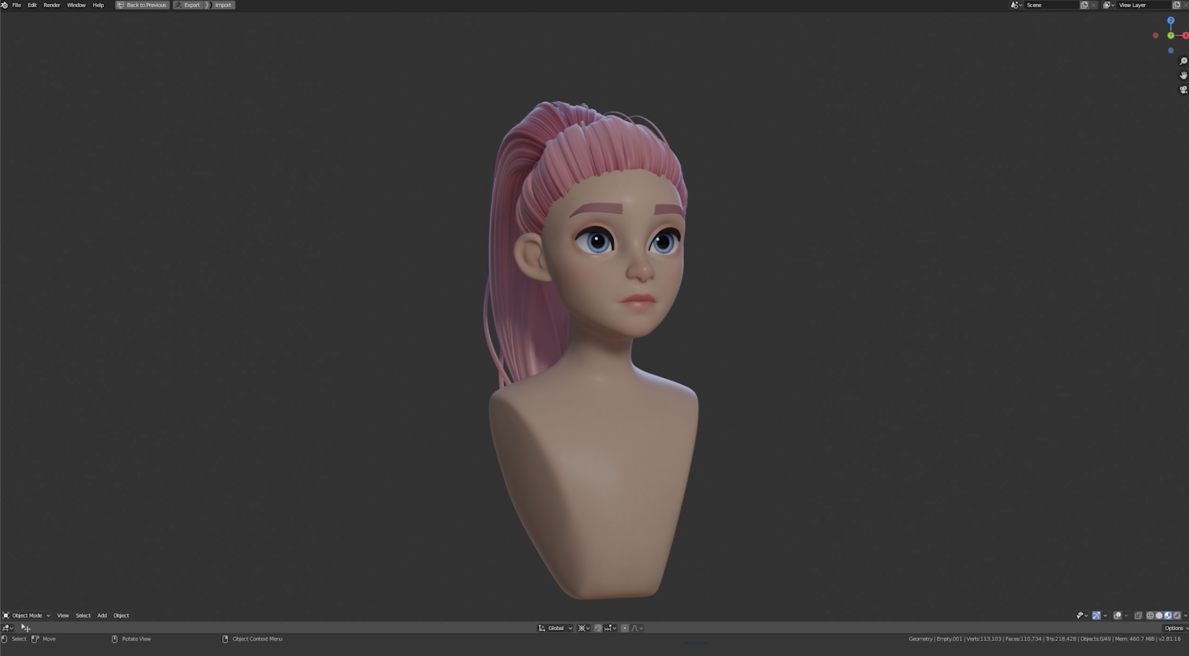 Blender Character Head Model - CG Cookie
