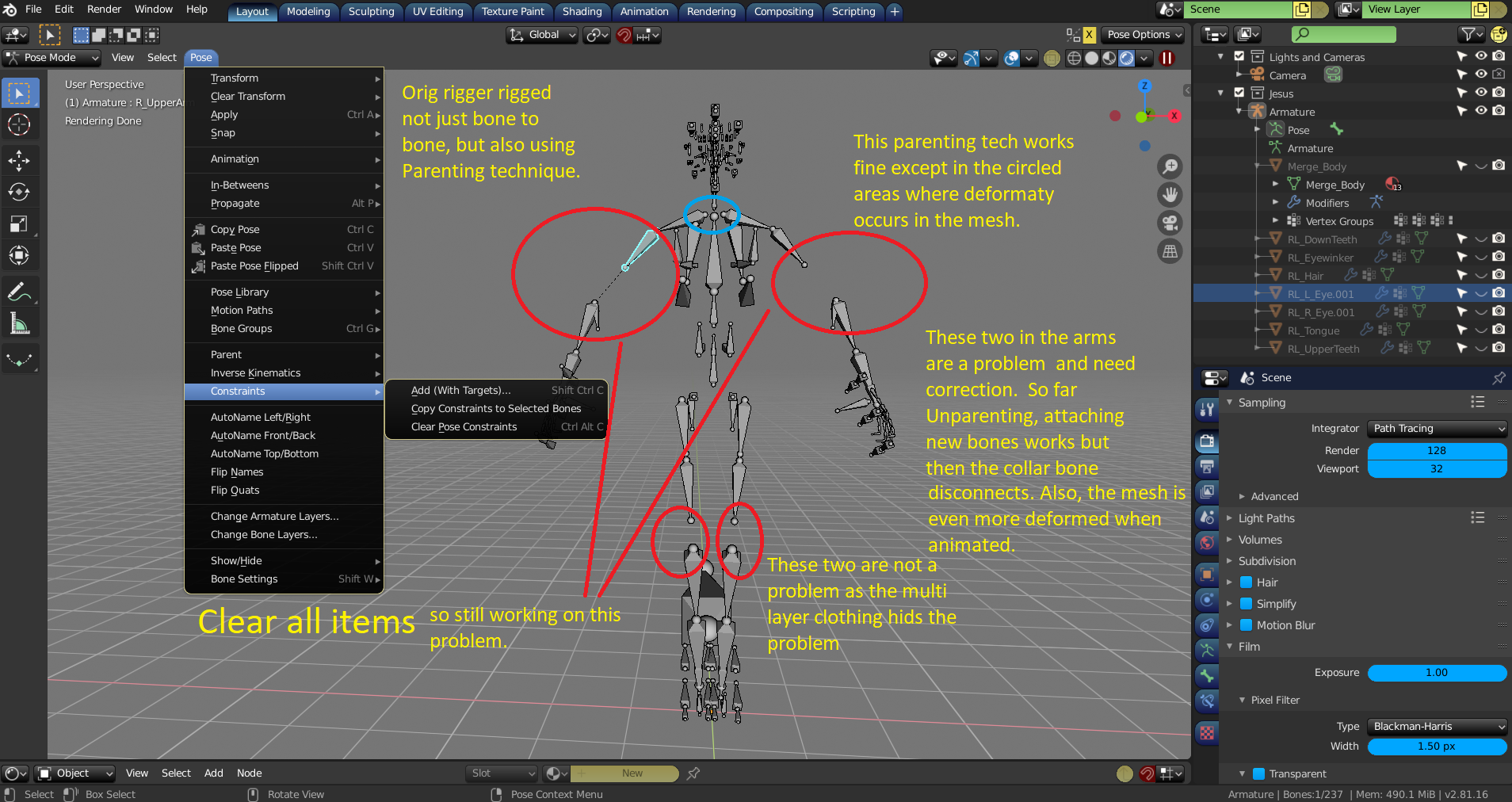 Rest vs Pose Root bone problem - CG Cookie