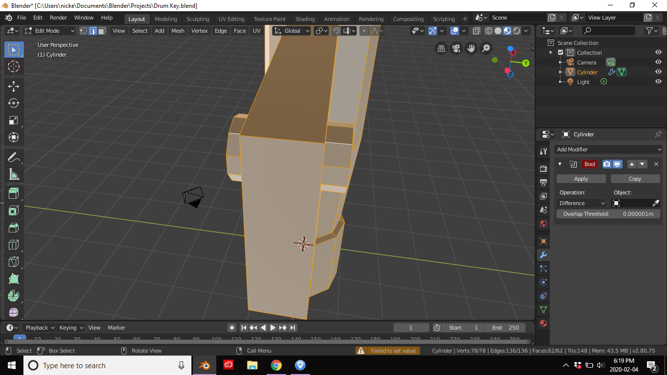 Boolean modifer Boolean modifer