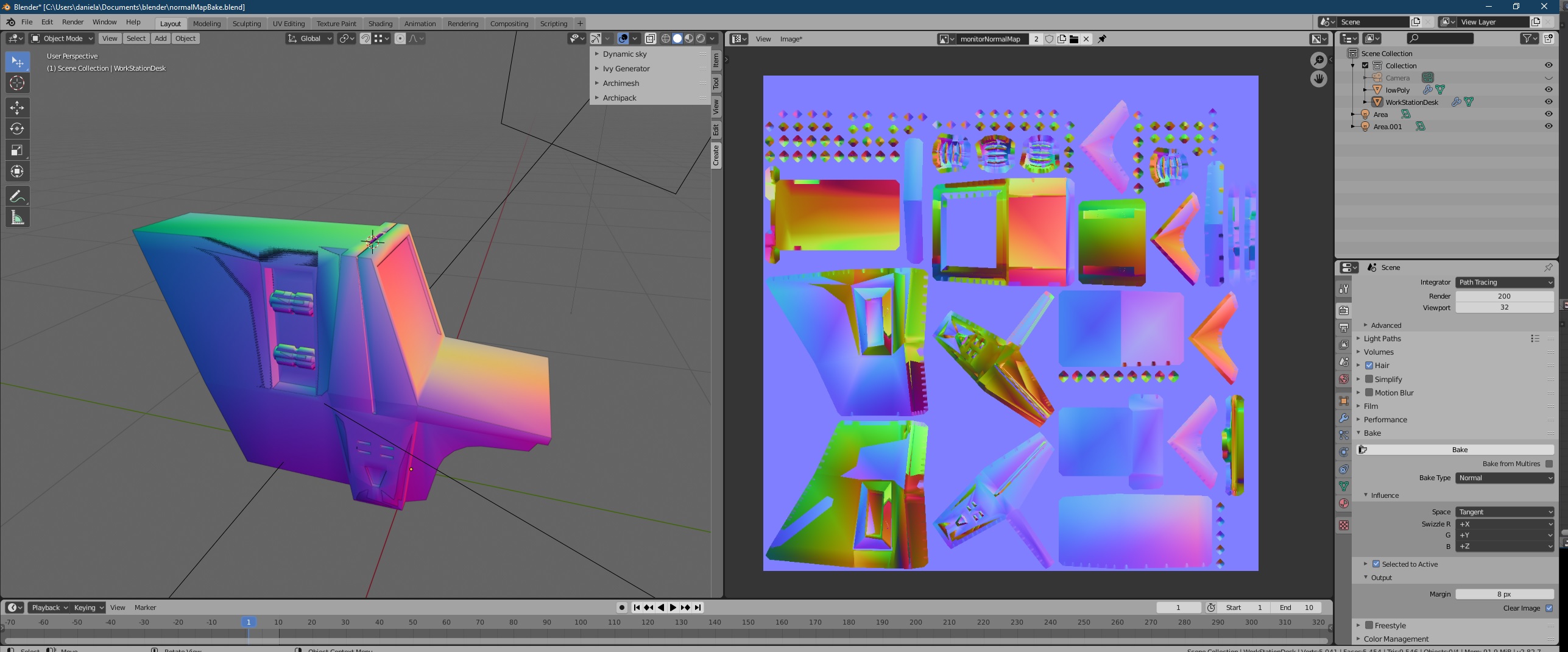 Normal map came out a bit too festive - CG Cookie
