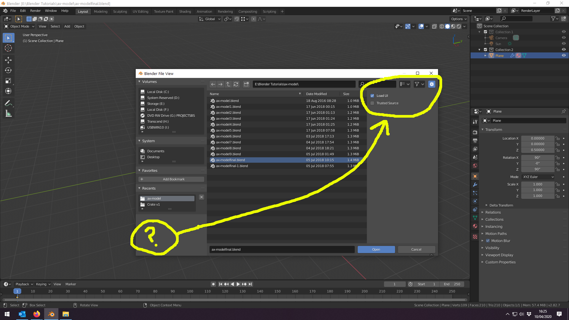 Force Headers to Top: Load without UI didn't find it in the position ...