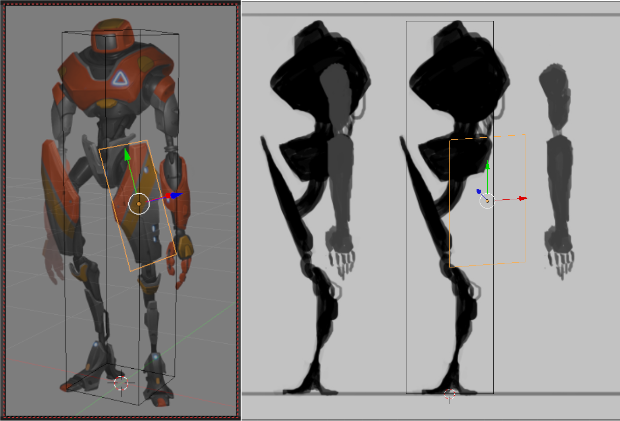 Orthographic Character Drawing