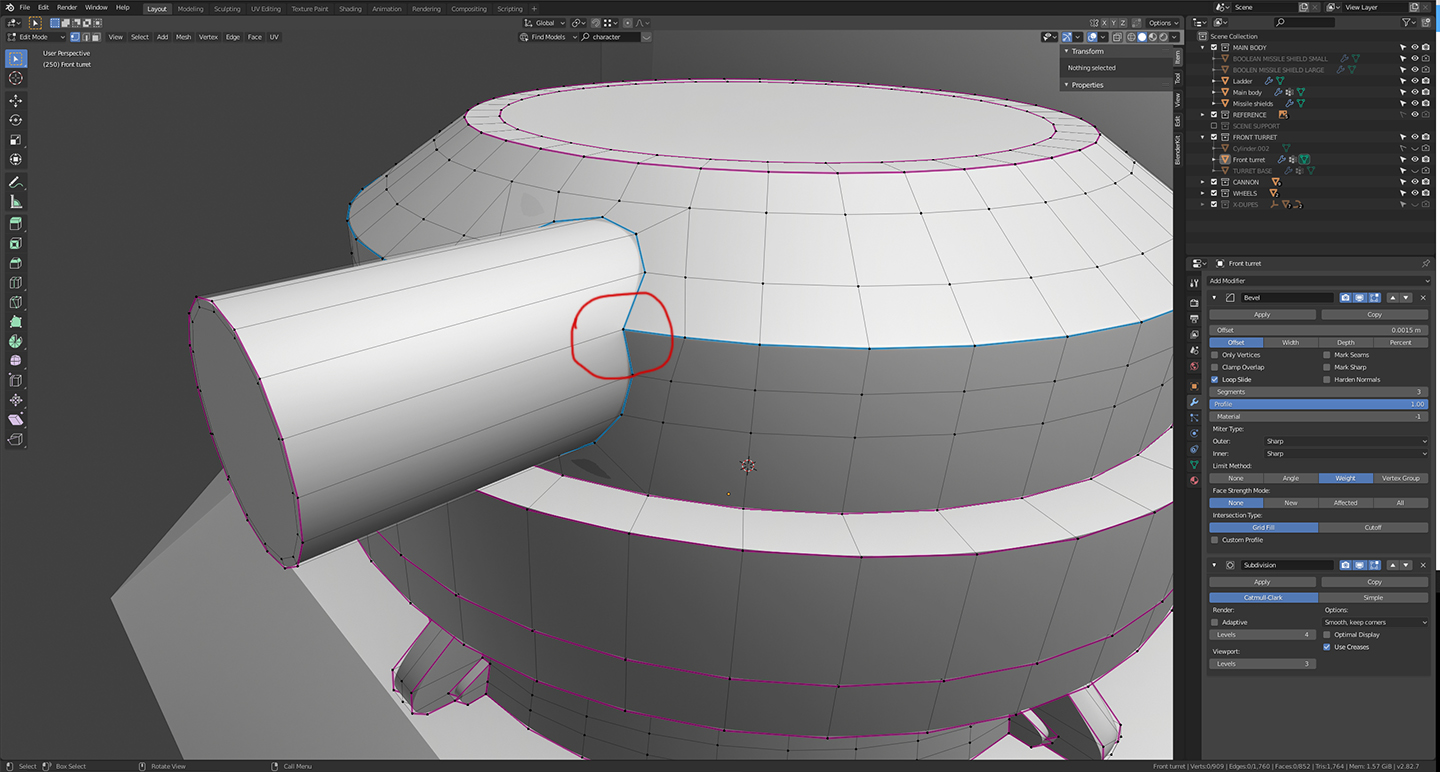 Problems With Subsurface And Intersecting Geometry Finding It Hard To