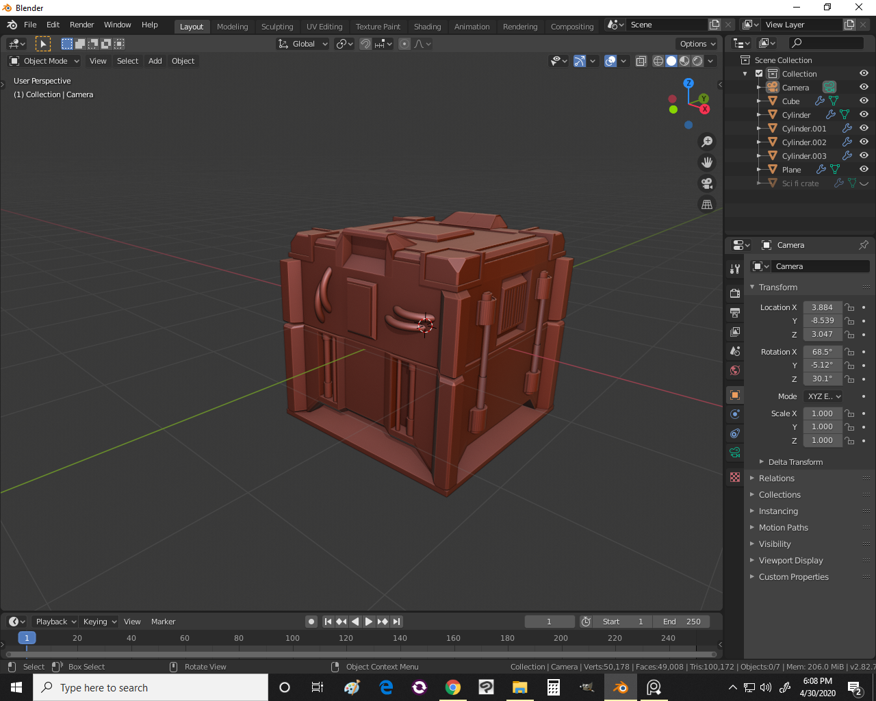Sci-fi crate exercise - CG Cookie