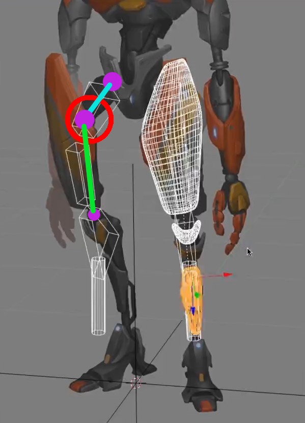 Length of the upper half of the robot's right thigh correct? - CG Cookie