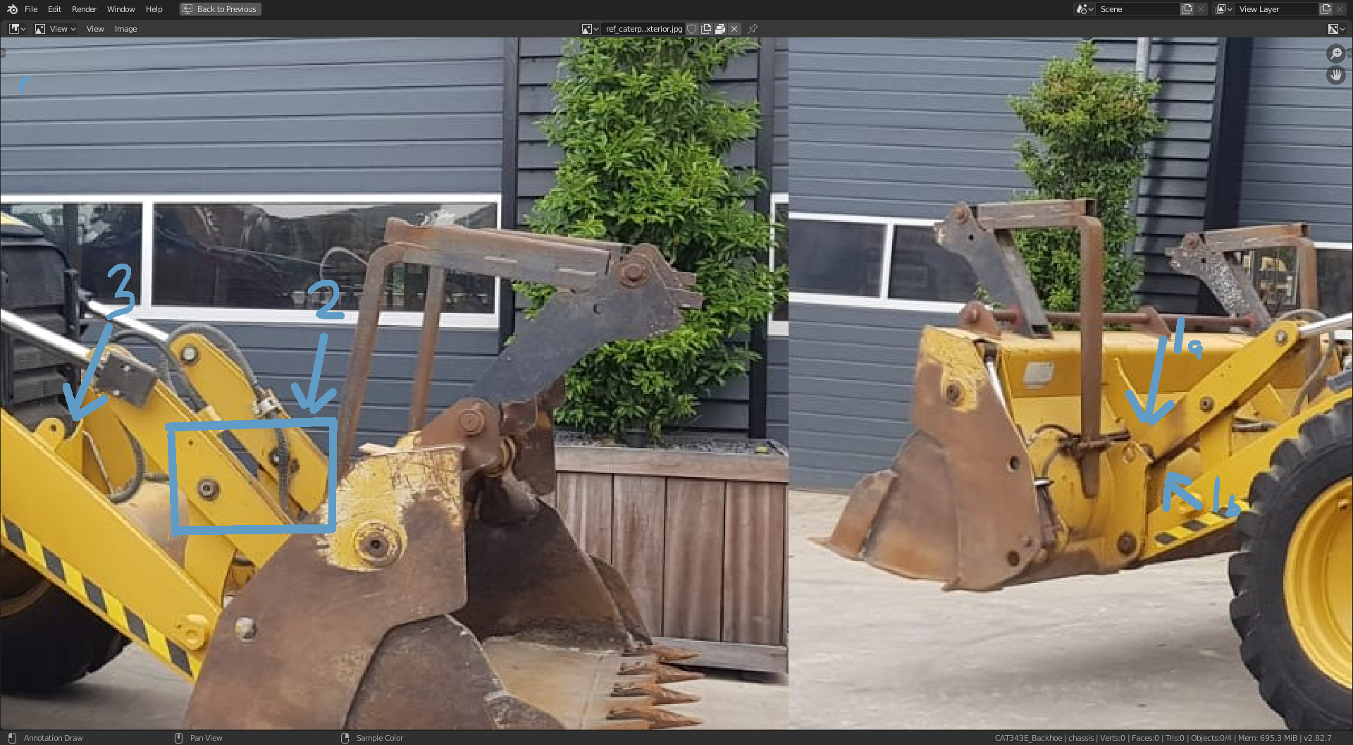 Backhoe Contribution - Blanchsb - Exterior Loader Arms and Interior ...