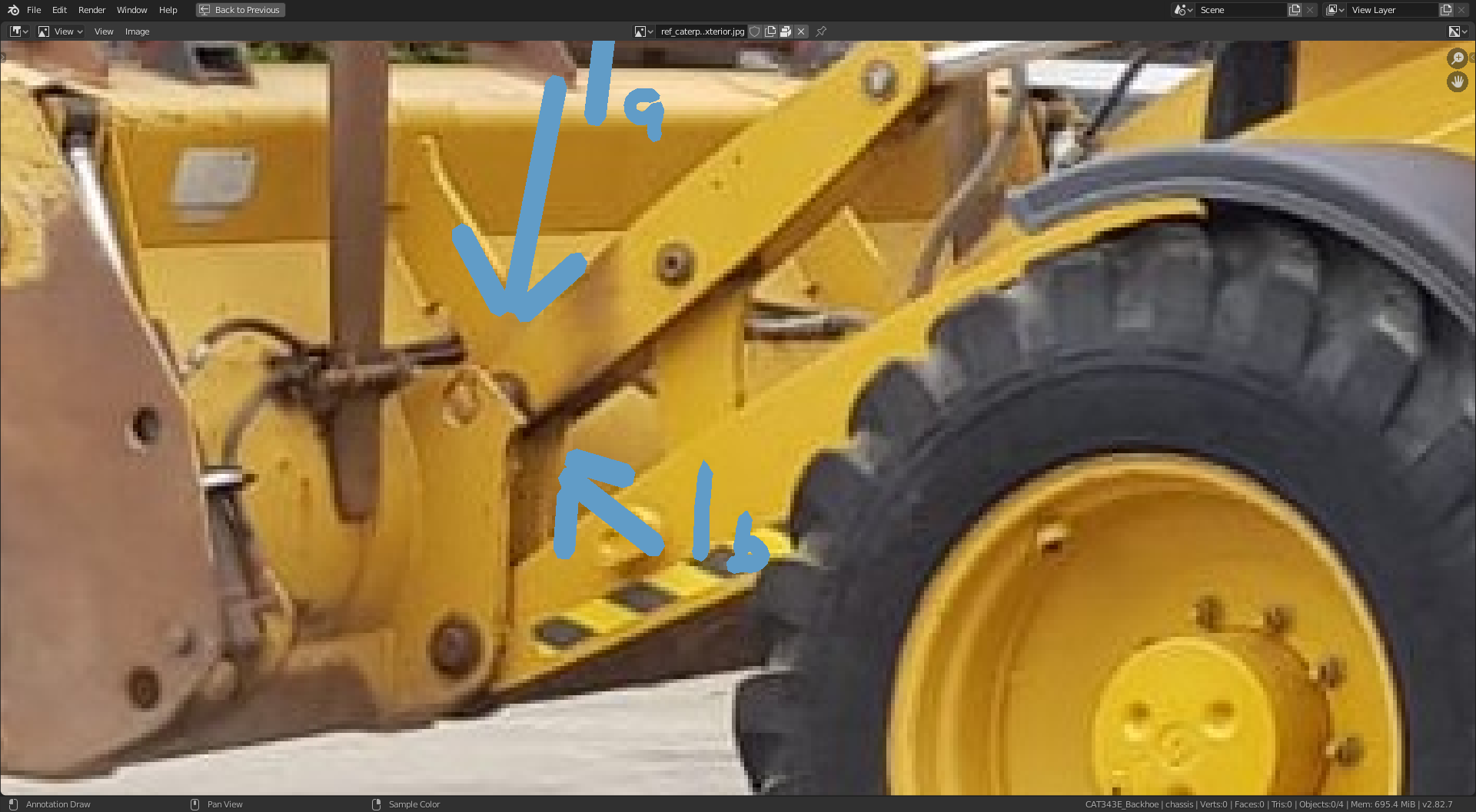 Backhoe Contribution - Blanchsb - Exterior Loader Arms and Interior ...