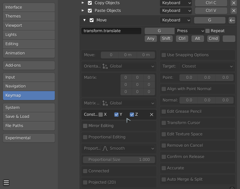 Python Code to activate Transform action and locking local x-axis ...