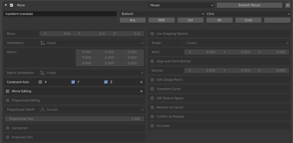 Python Code to activate Transform action and locking local x-axis ...