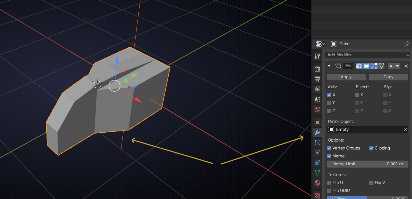Set origin to 3D cursor mess up with Mirror modifier? - CG Cookie