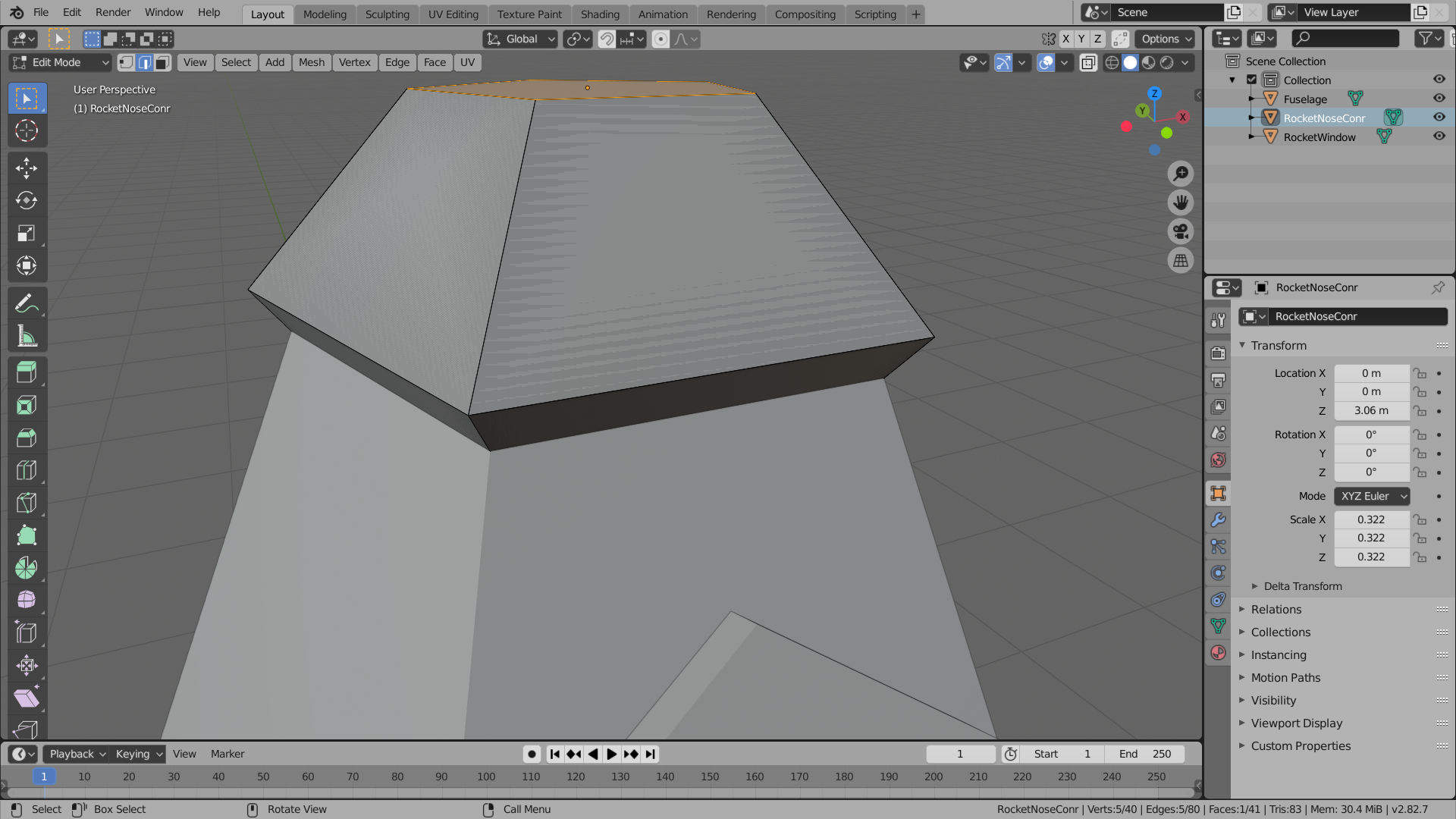 Weird clipping on nose cone when in Edit Mode - CG Cookie Weird clipping on nose cone when in Edit Mode - CG Cookie