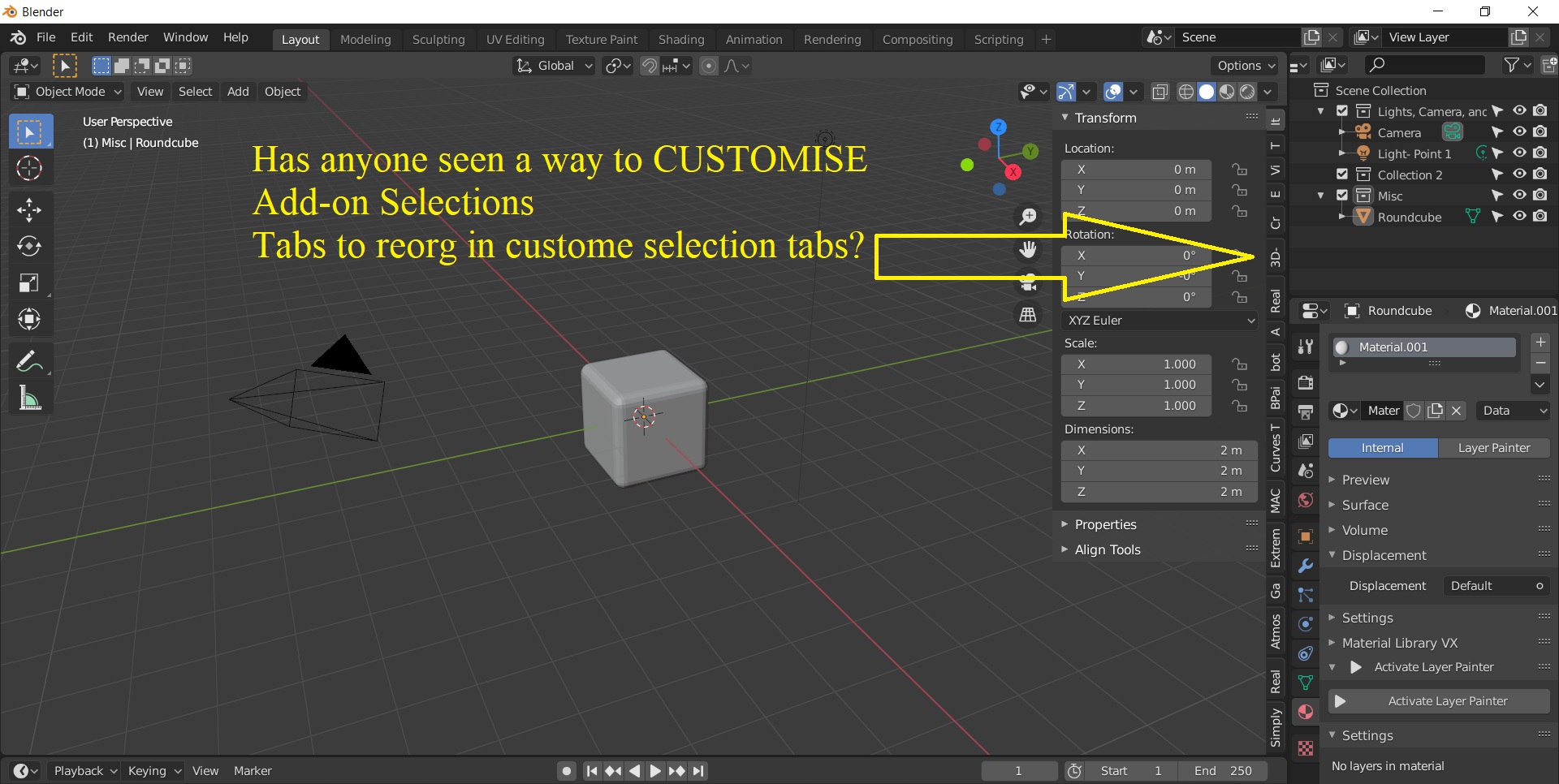 Custome Tab Settings Cg Cookie