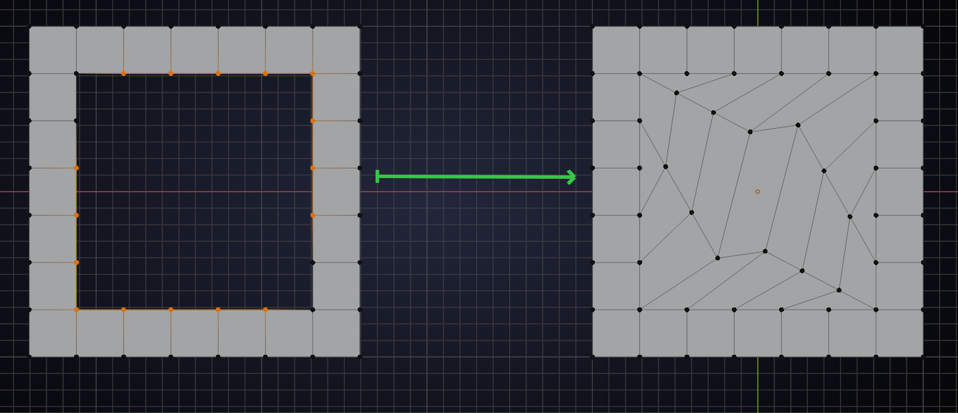 Grid Fill creates slanted edge loops - CG Cookie
