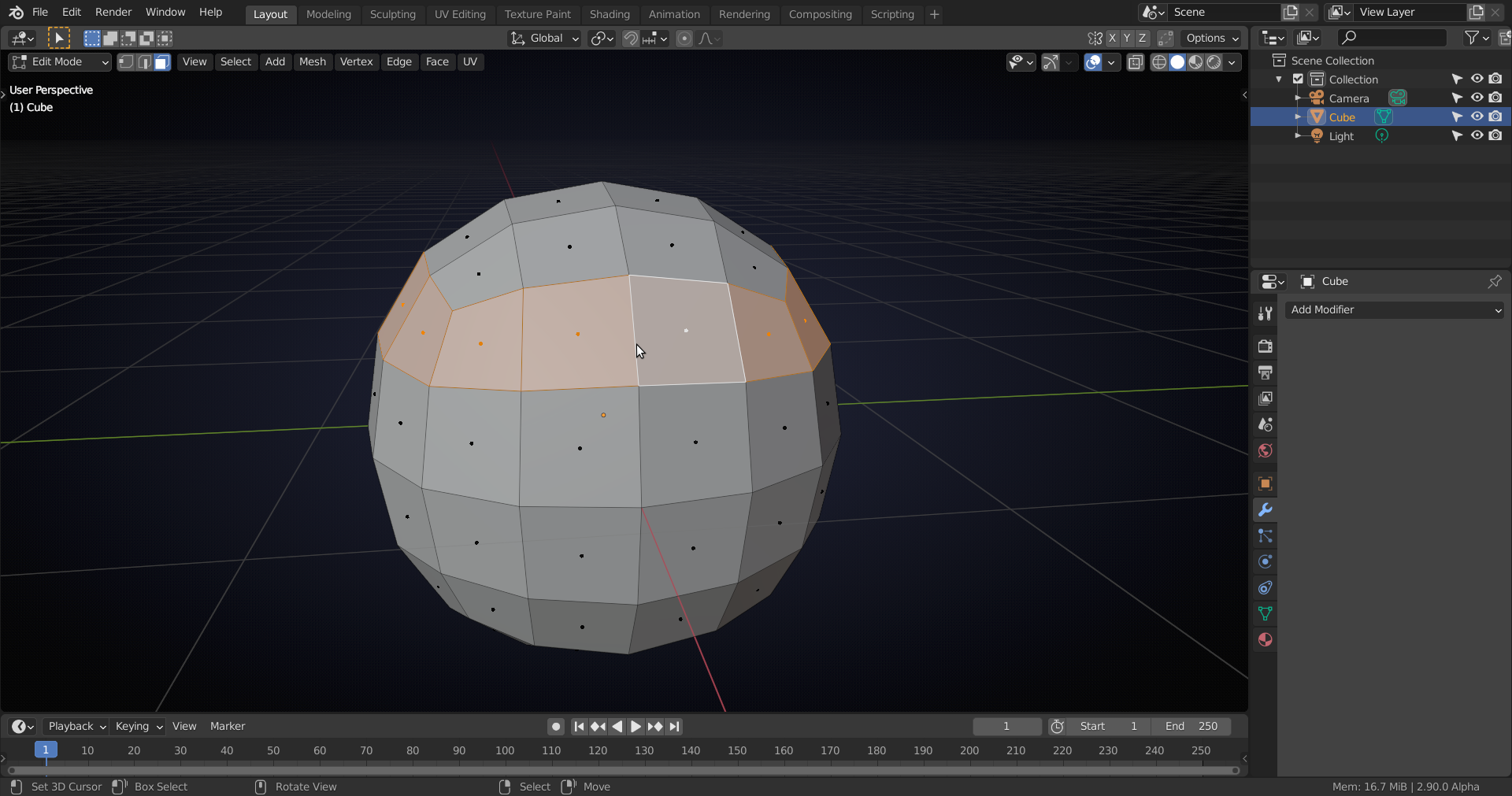 Face loop selection - CG Cookie