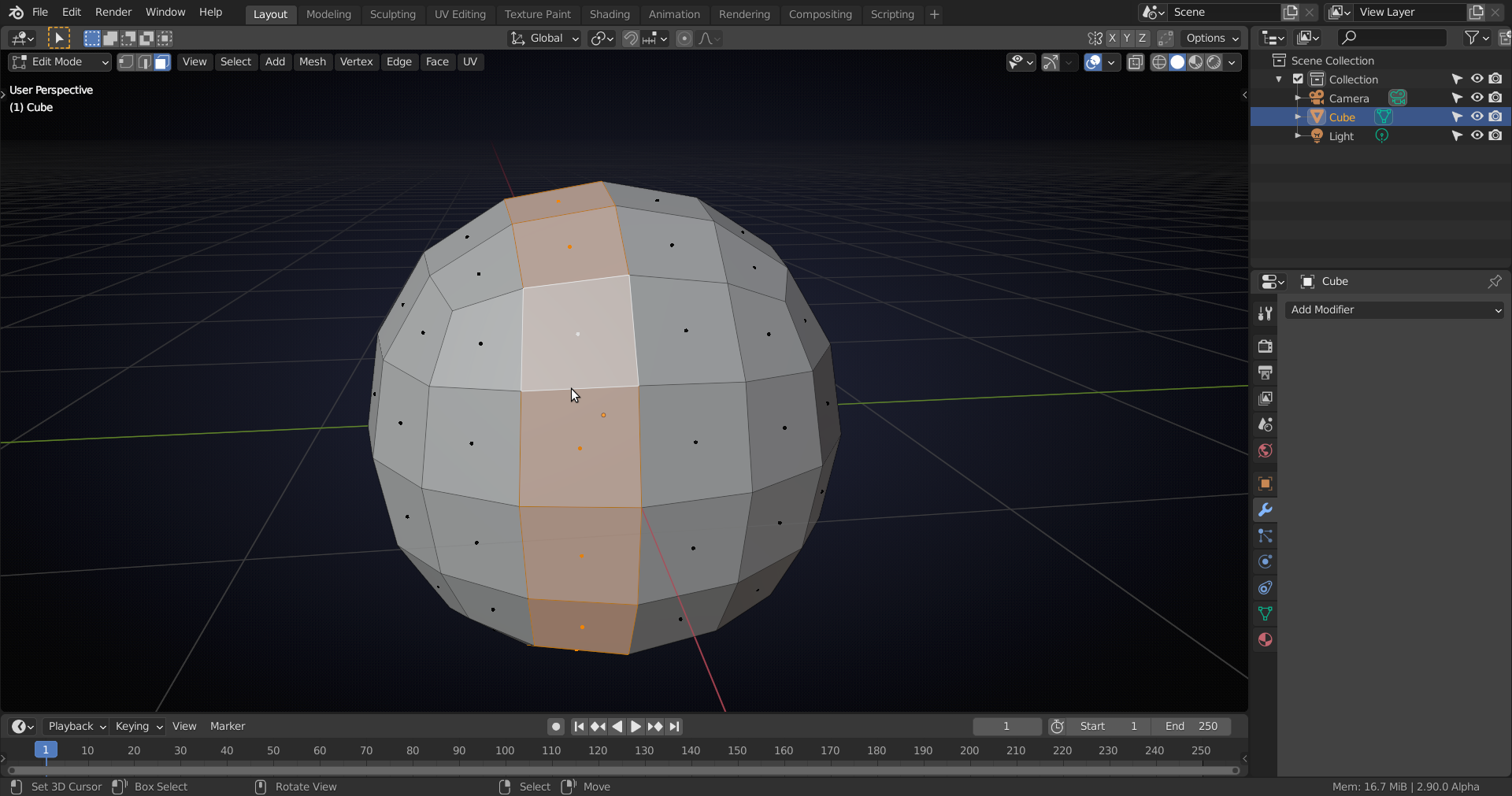 Face loop selection - CG Cookie