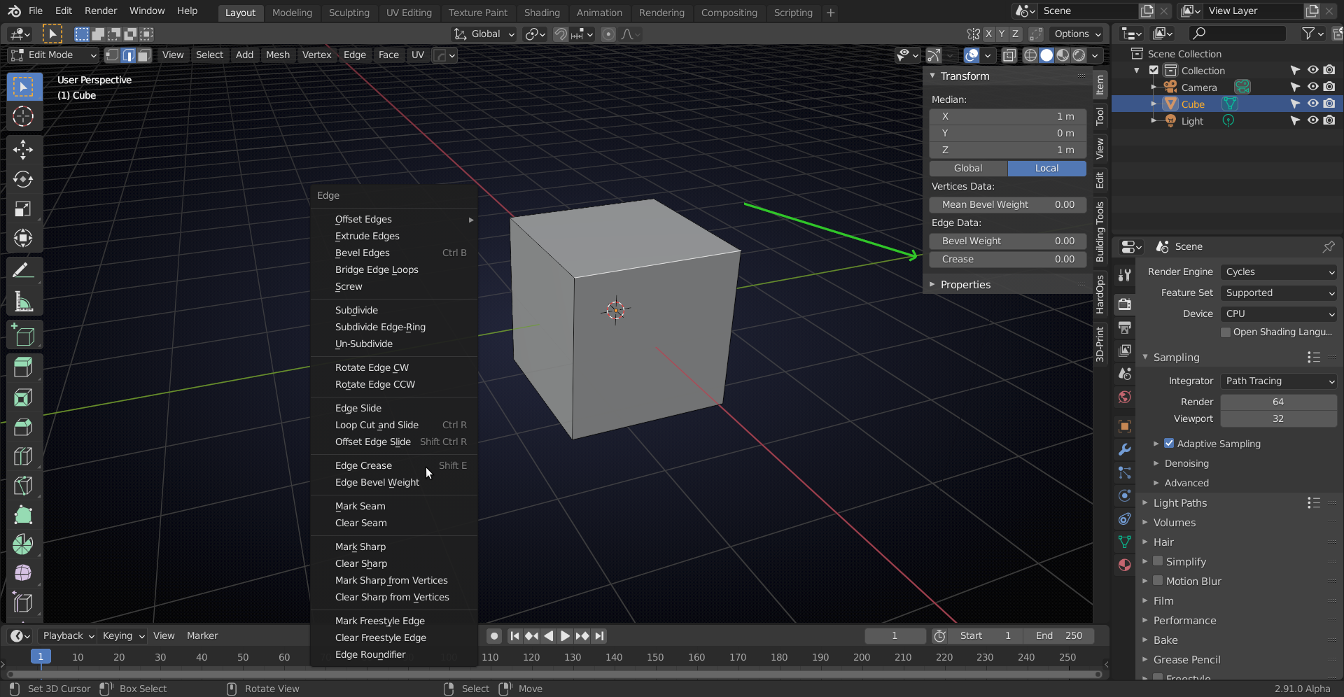 Mean Crease Option Not Available In Blender 283 Cg Cookie 