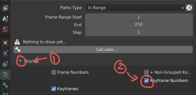 Render keyframe number within motion path in Blender 2.8-2.9 - CG Cookie