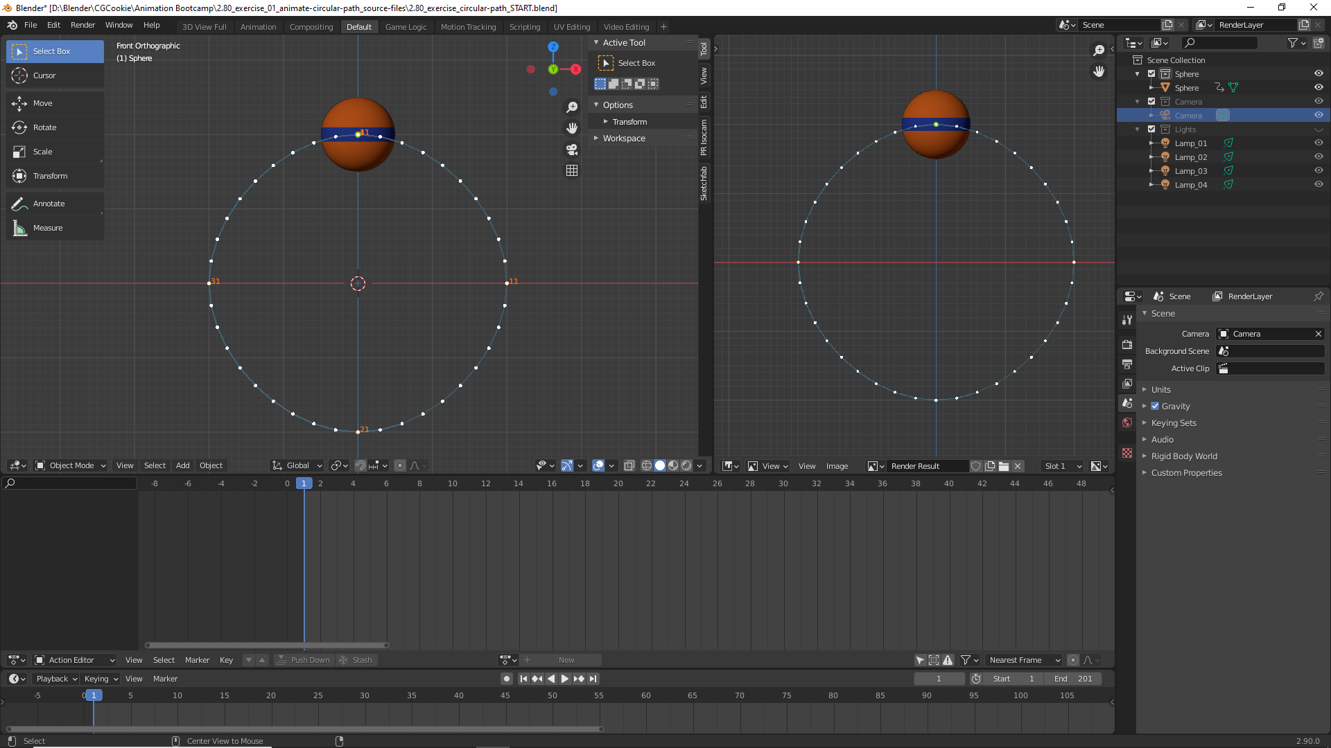 Render keyframe number within motion path in Blender 2.8-2.9 - CG Cookie
