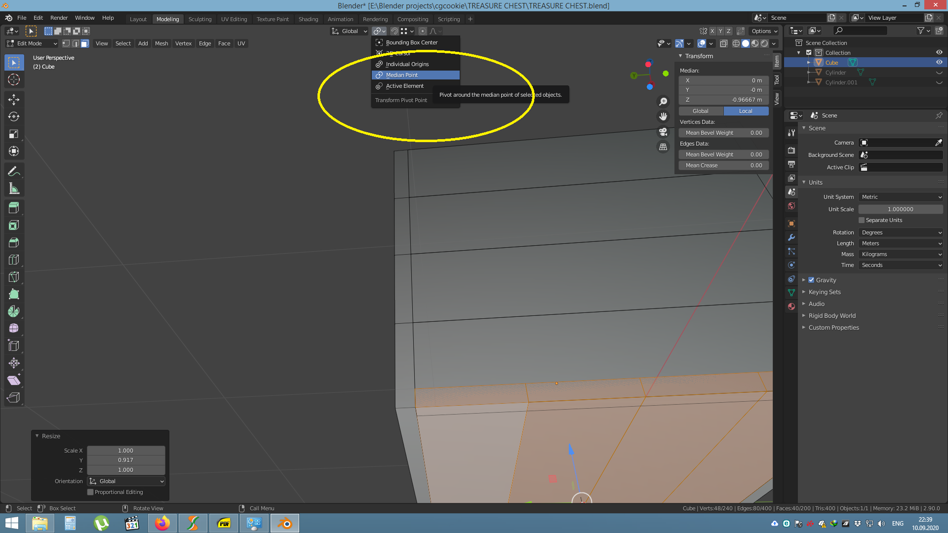 For anyone who has problems with snapping, and also scaling bottom part ...