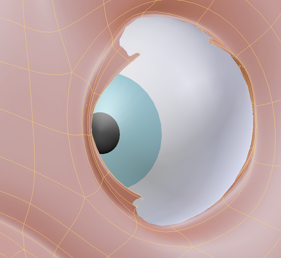 Problems with Piero's left eyedlid opening: Eyeball piercing through ...