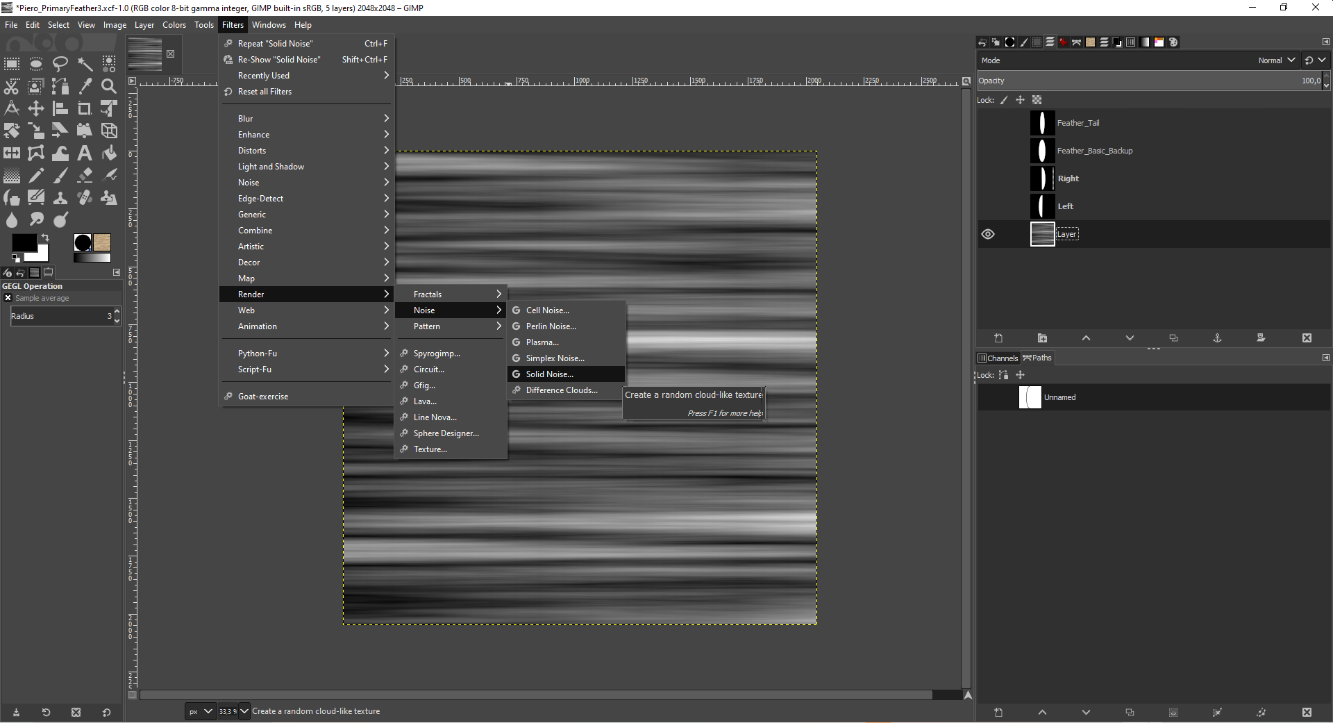 Painting Piero's Feather Textures in GIMP: Duerer's Progress - CG Cookie