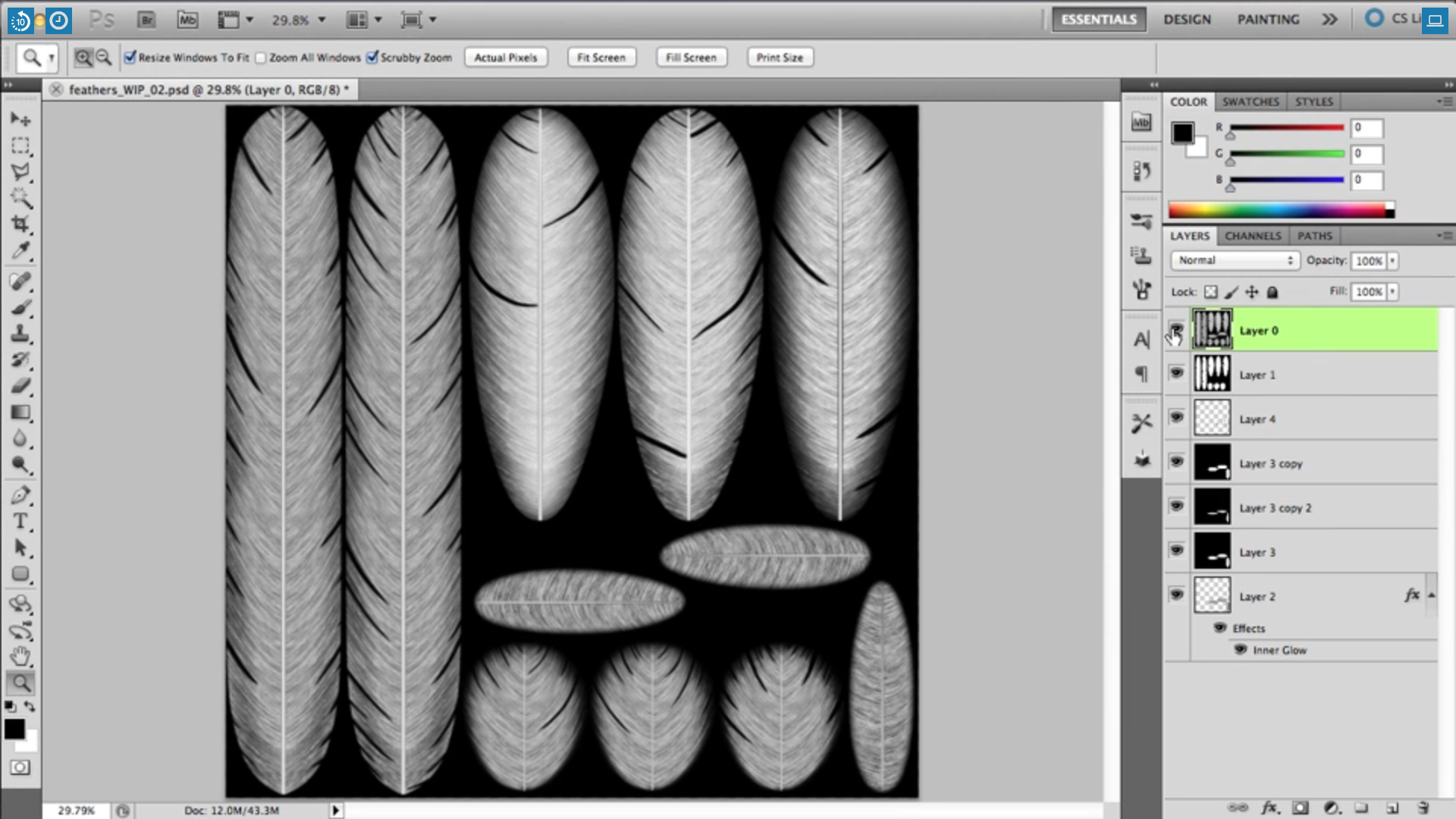 Painting Piero's Feather Textures in GIMP: Duerer's Progress - CG Cookie