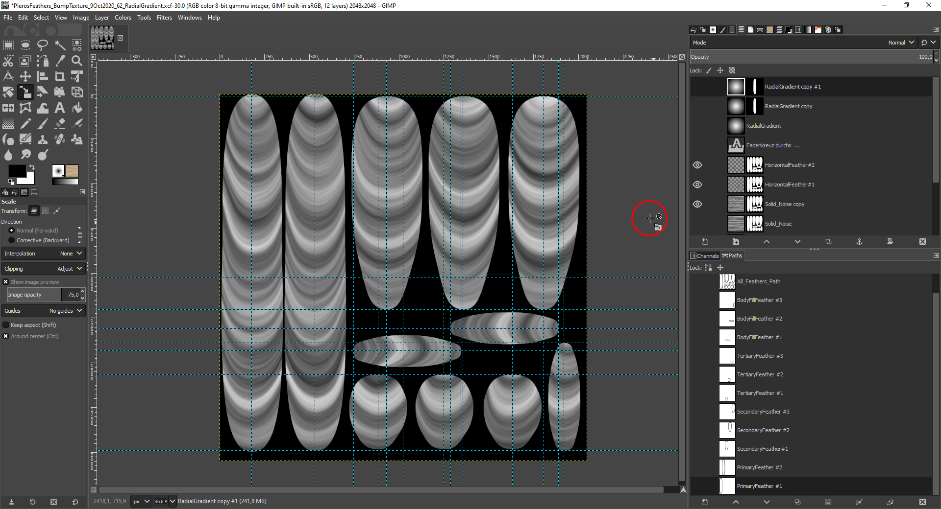 Painting Piero's Feather Textures in GIMP: Duerer's Progress - CG Cookie