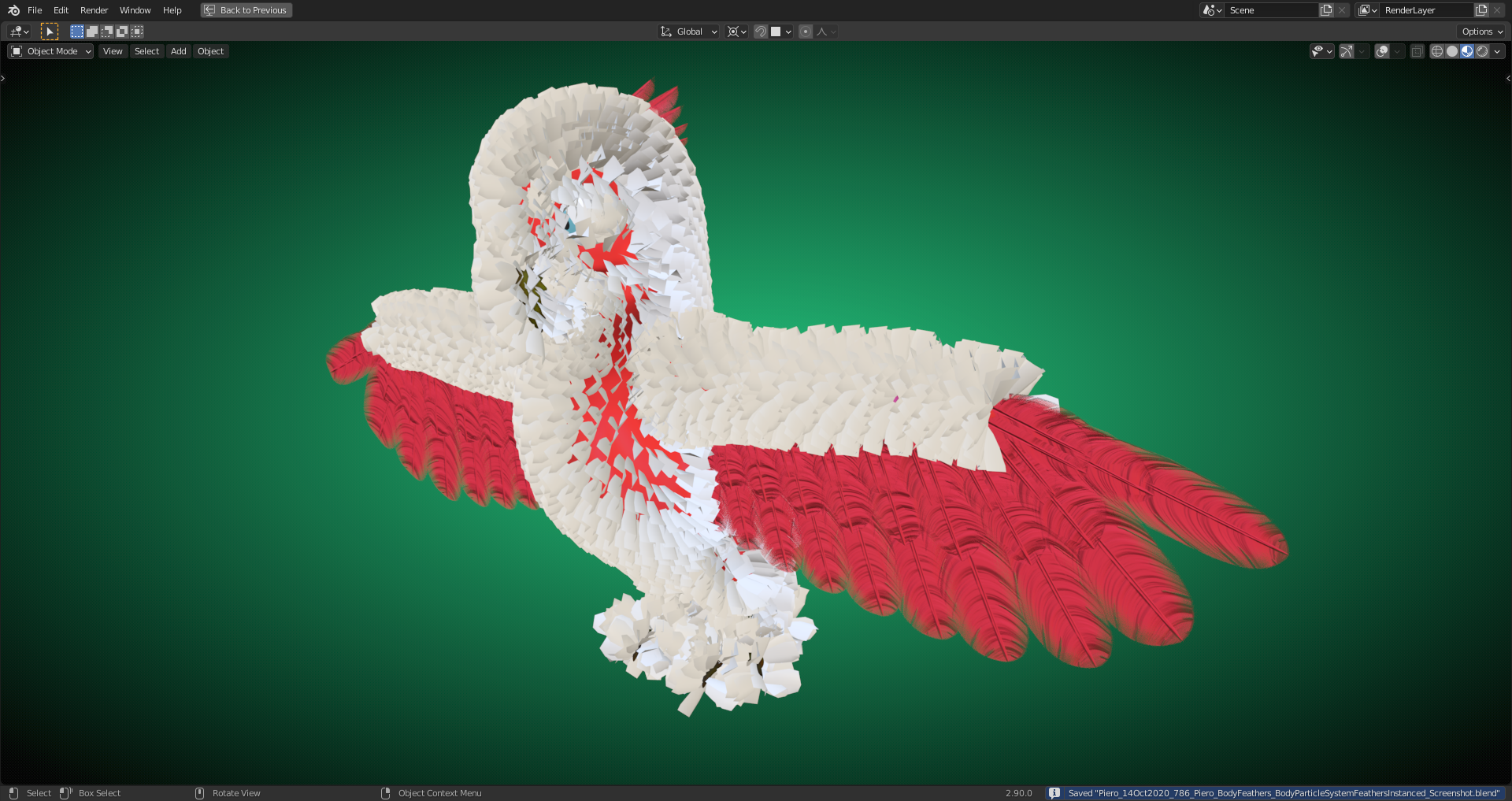 Grooming Body Feathers I: Duerer's Progress - CG Cookie