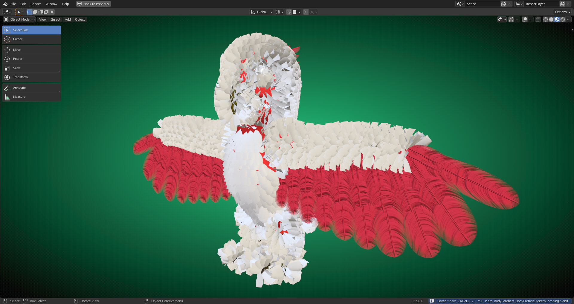 Grooming Body Feathers I: Duerer's Progress - CG Cookie