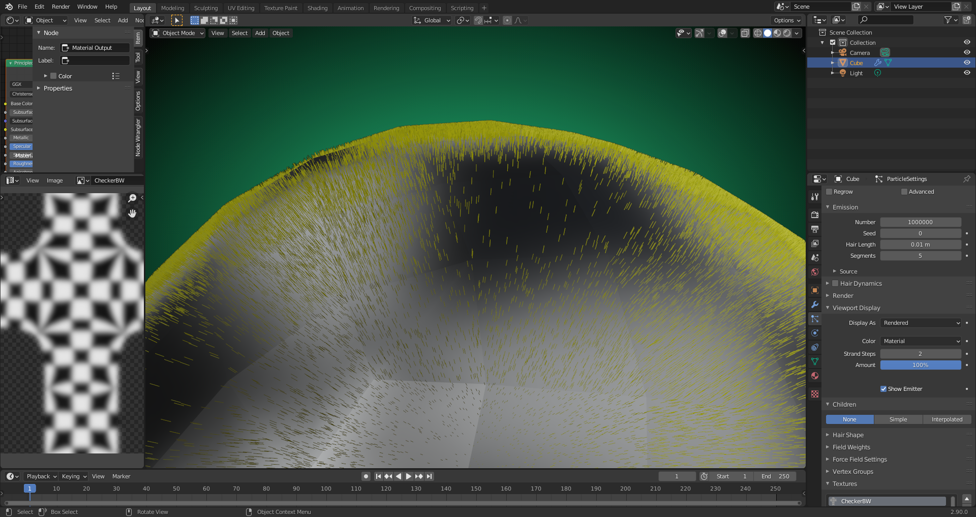 Why does the "Density" setting for texture controled hair growth only ...