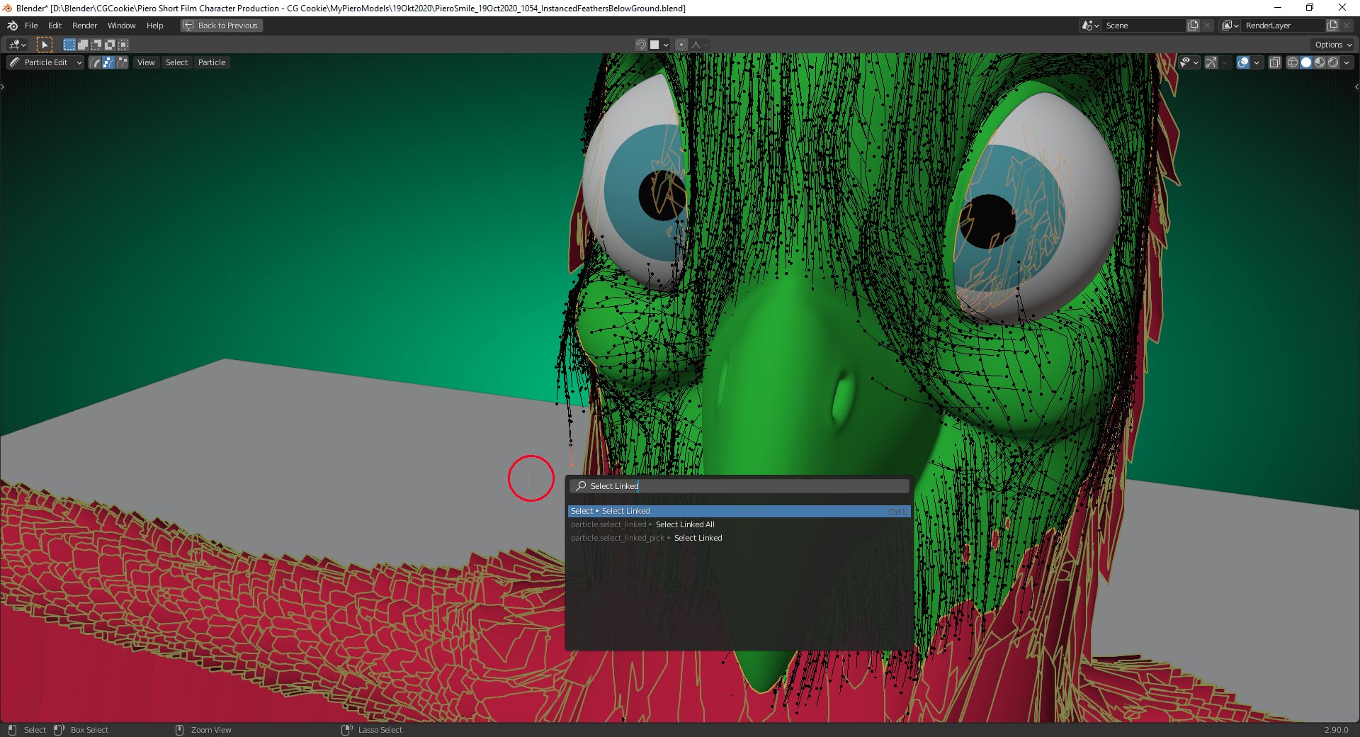 Selecting Hairs in "Particle Edit Mode" - CG Cookie