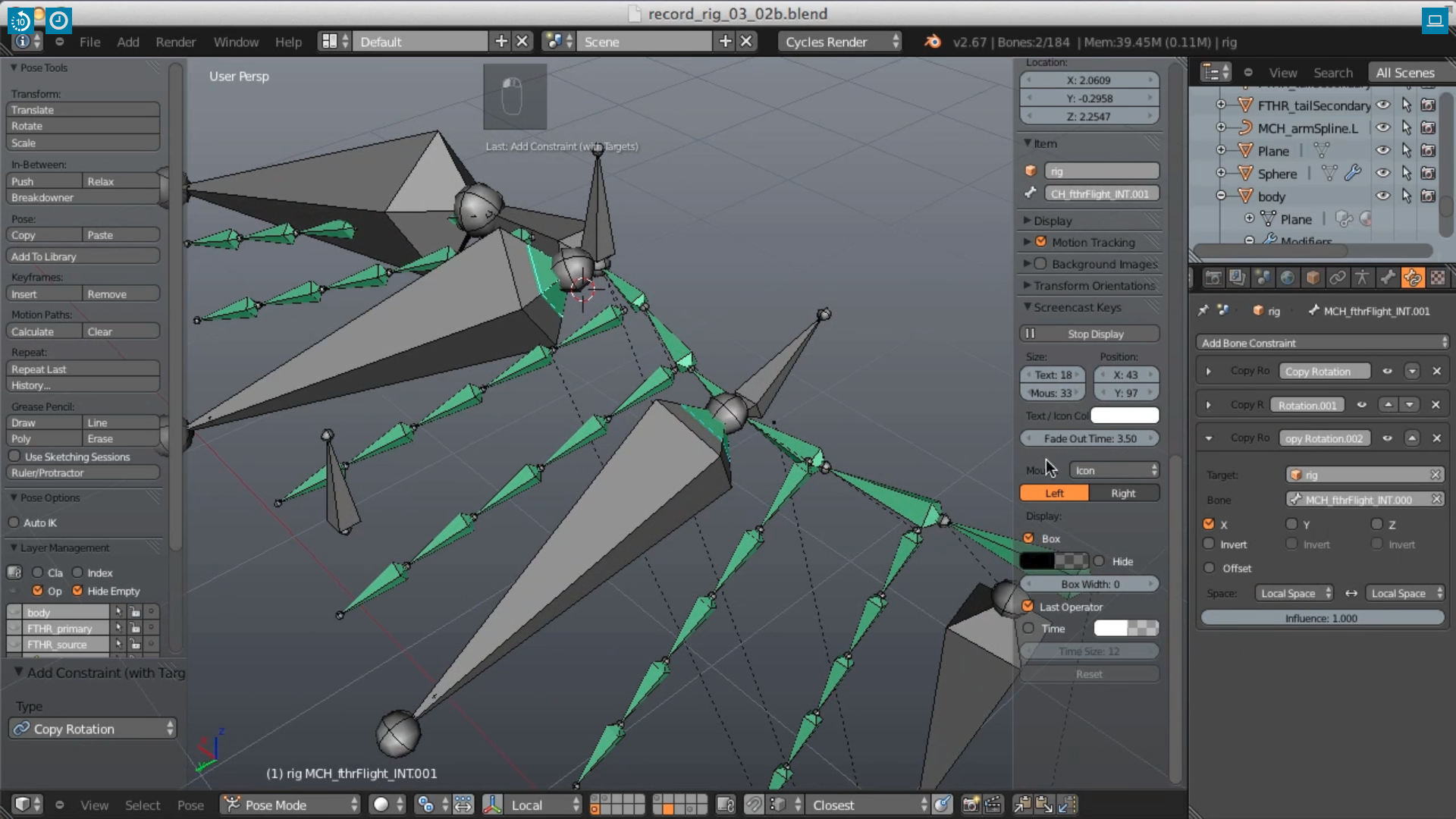 Implications of turning off the "Influence" of "Bone Copy Rotation Constraints" for certain ...