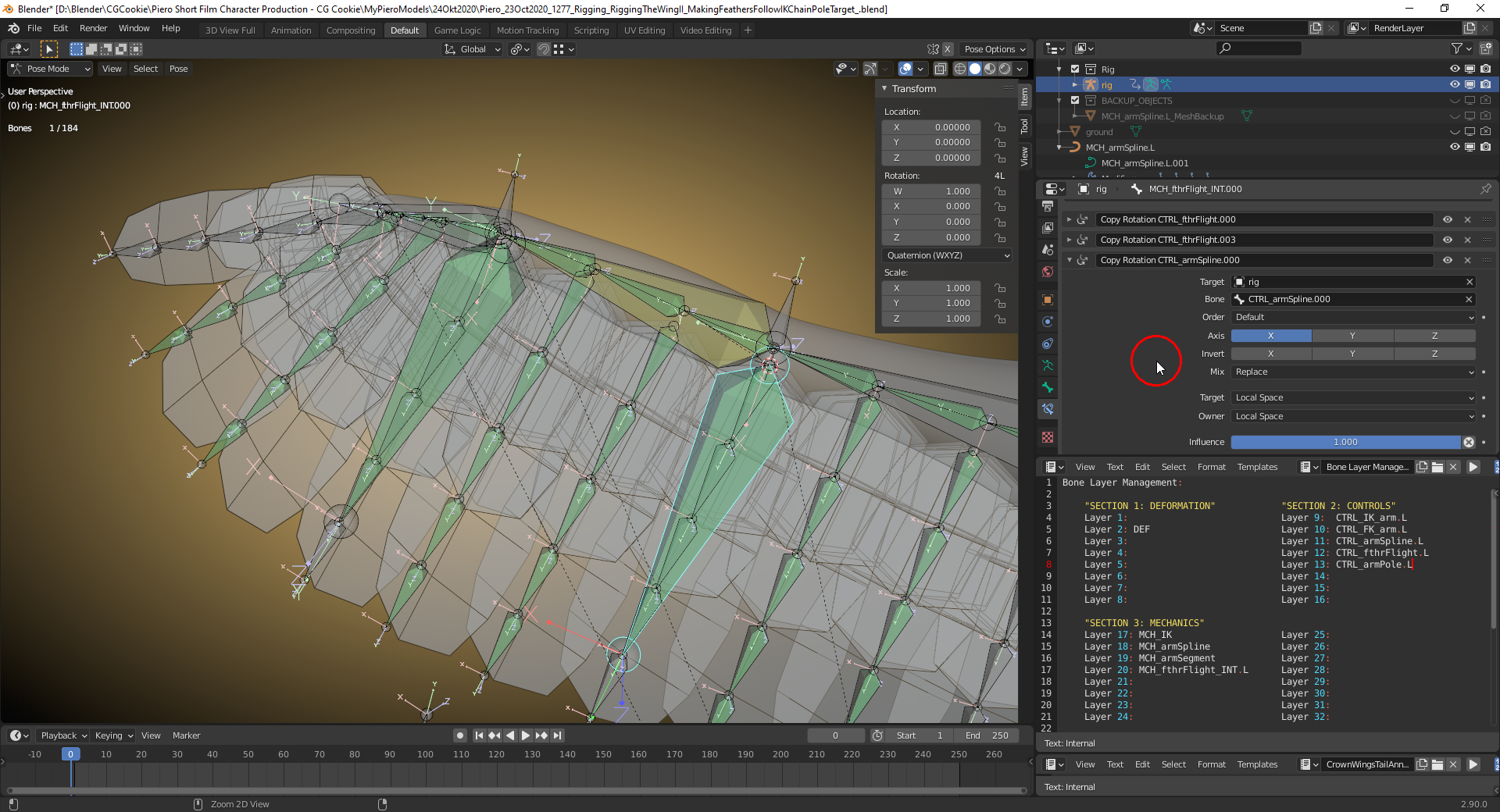 Implications of turning off the "Influence" of "Bone Copy Rotation Constraints" for certain ...