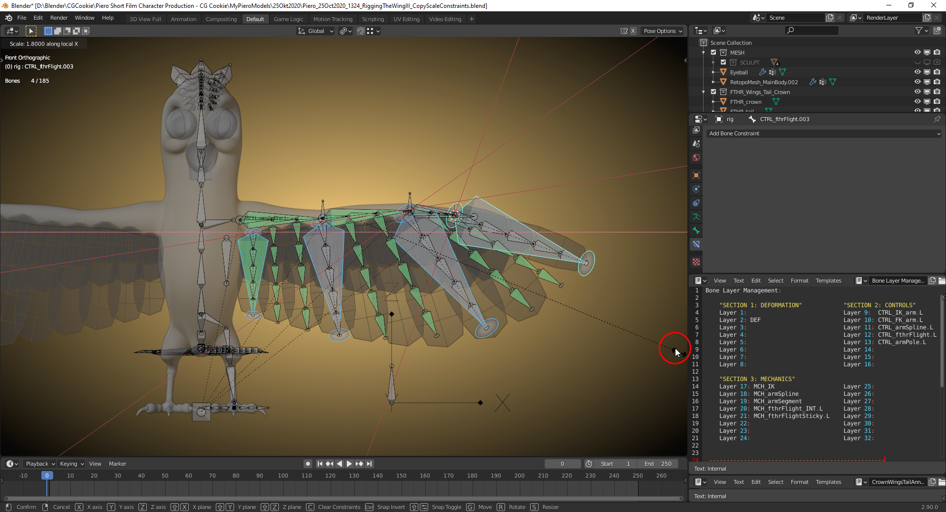 Rigging Piero's Wing III: Duerer's Progress - CG Cookie