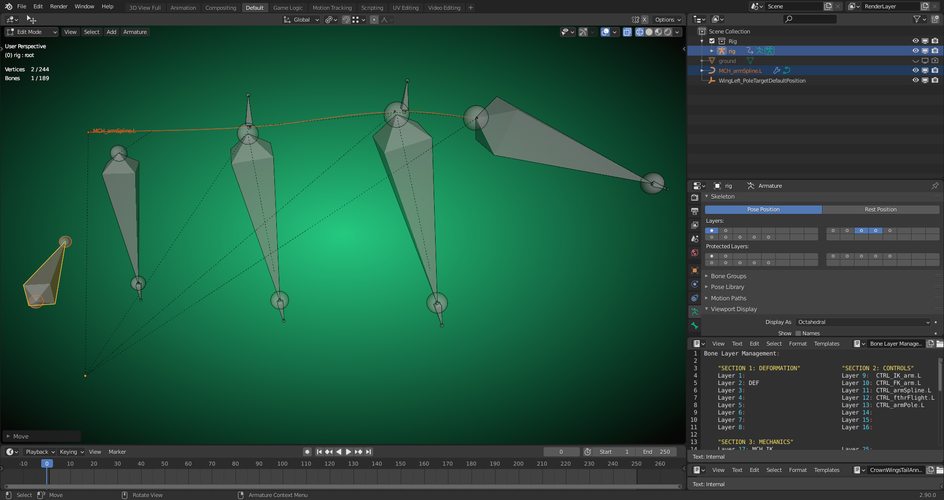Rigging Piero's Wing III: Duerer's Progress - CG Cookie