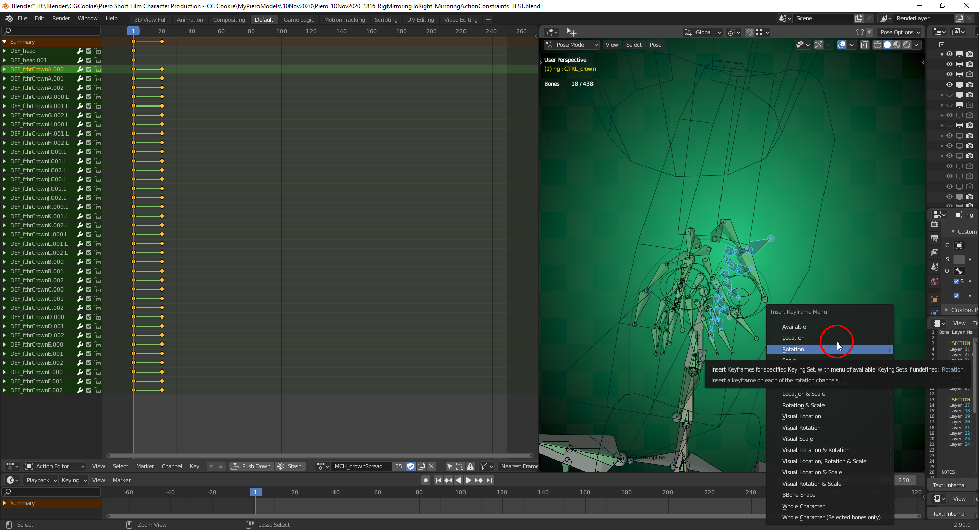 Mirroring a "Bone Action Constraint" - CG Cookie
