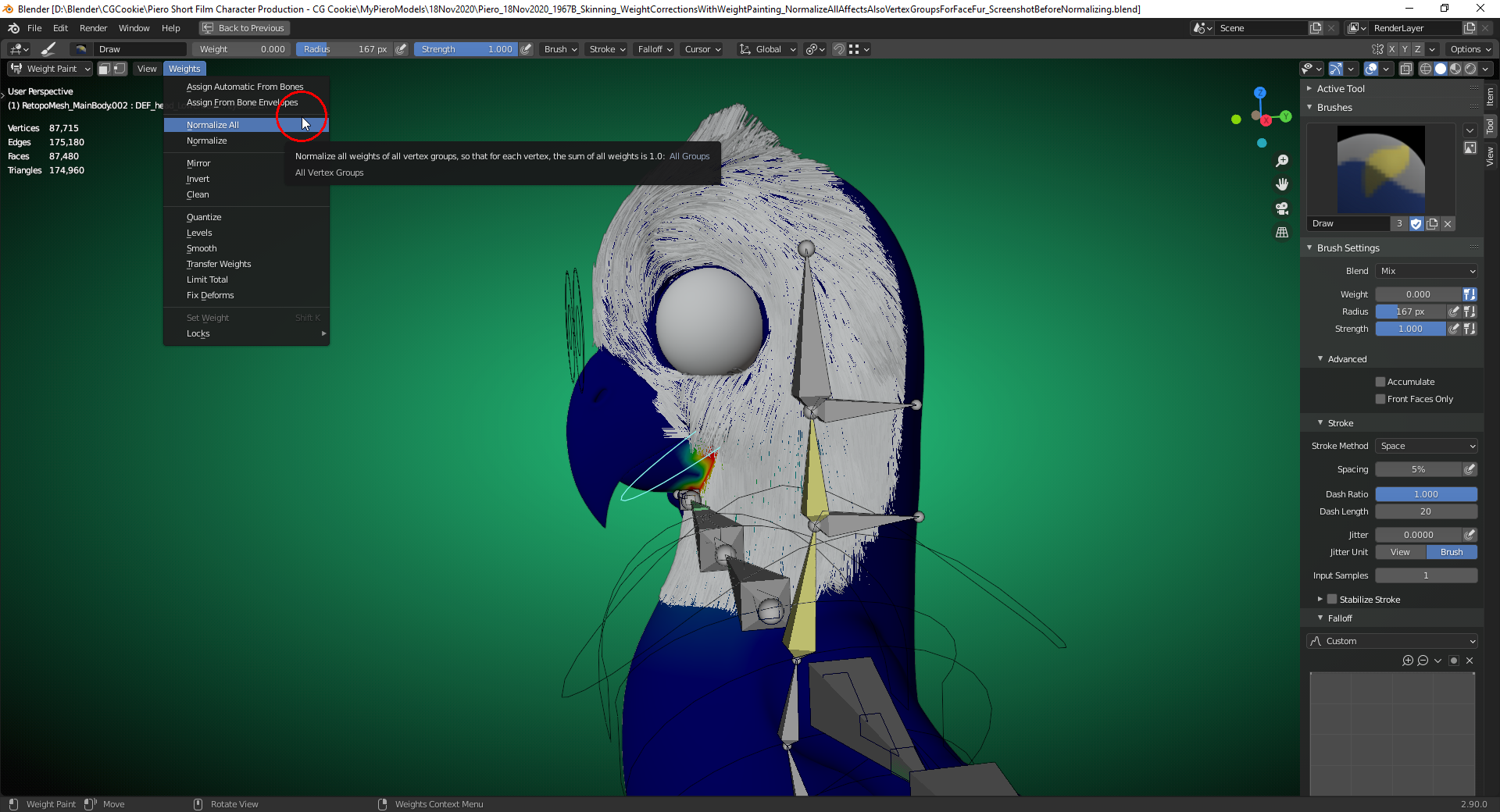 "Normalize all" function for "Vertex Weights - CG Cookie