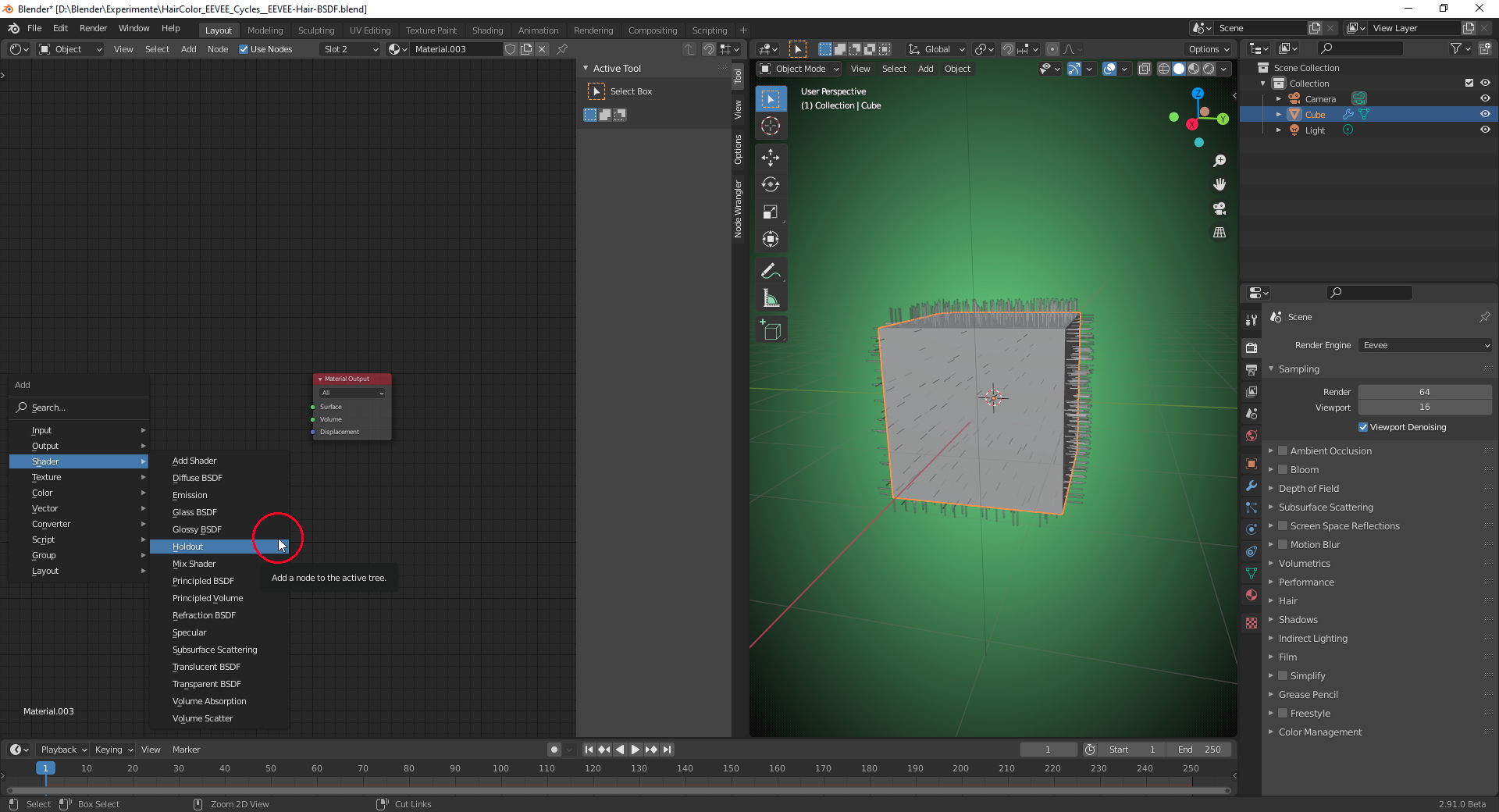 {SOLVED} Particle Hair appear black in Cycles Render - CG Cookie