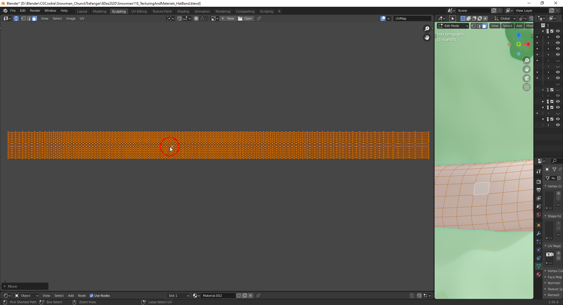 Preparation For Uv Unwrapping With Follow Active Quads Cg Cookie