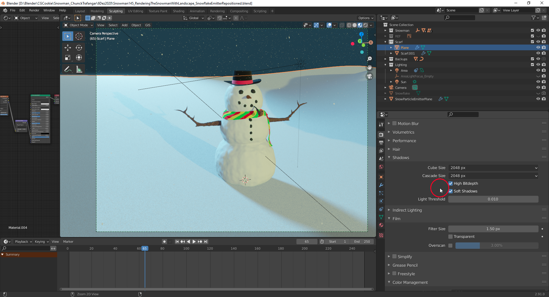 Snowman EEVEE Rendering - CG Cookie